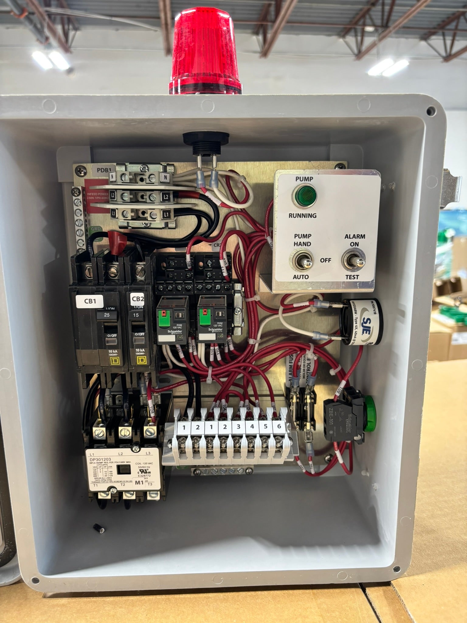 2HP - 3HP 230v 1ph Simplex Lift Station Control Panel
